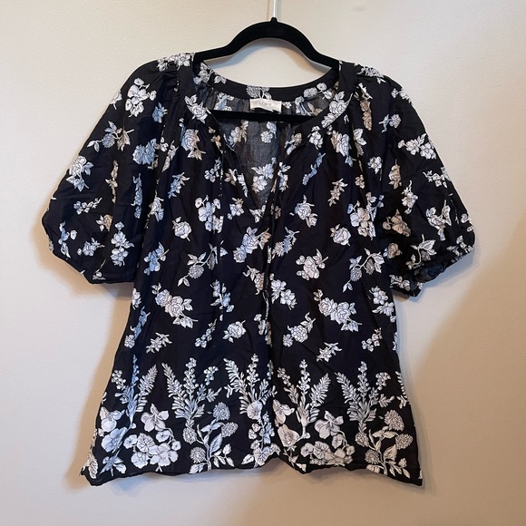 LOFT | Tops | Loft Cotton Floral Blouse | Poshmark